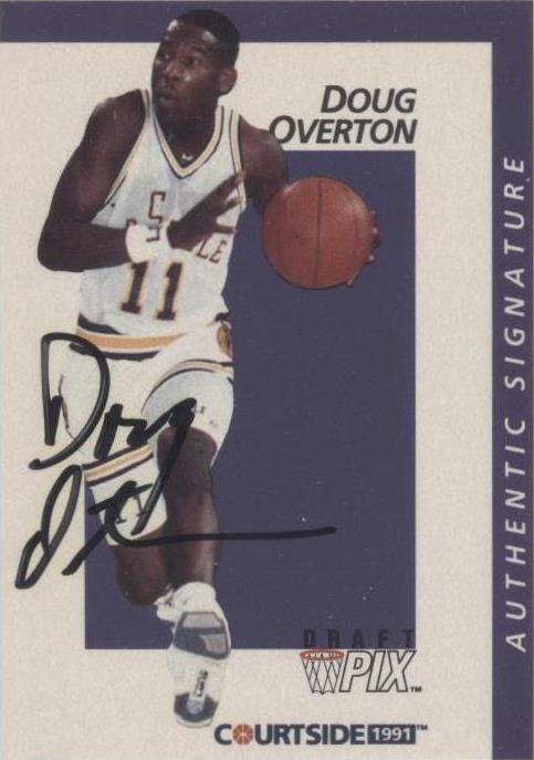 1991 Courtside Draft Pix - Autographs #39 Doug Overton (AU, RC) for ...