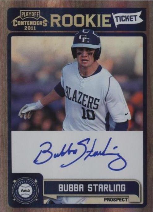 2011 Playoff Contenders - Rookie Tickets Signatures #RT5 Bubba Starling ...