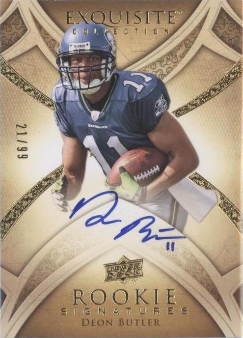 2009 Upper Deck Exquisite Collection - Rookie Signatures #121 Deon ...