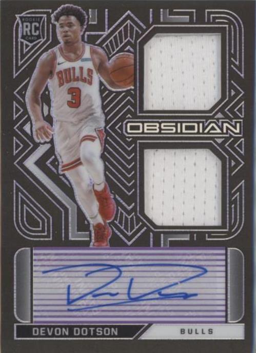 2020-21 Panini Obsidian - Rookie Jersey Ink Devon Dotson #RJI-DDO Electric Etch Purple /35 (AU ...