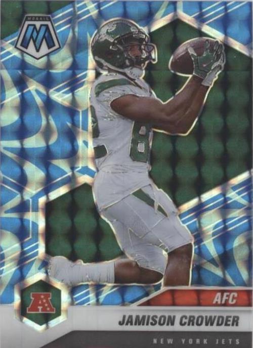 2021 Panini Mosaic - Variations AFC Jamison Crowder #237 Reactive Blue ...