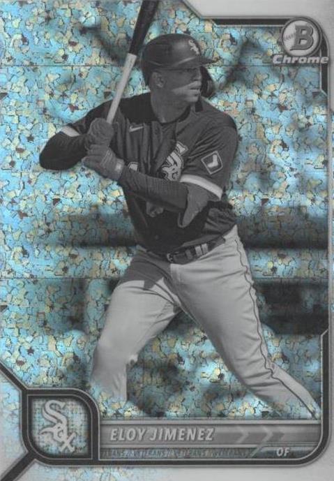 2022 Bowman Chrome - Eloy Jimenez #1 Black & White Mini-Diamond ...