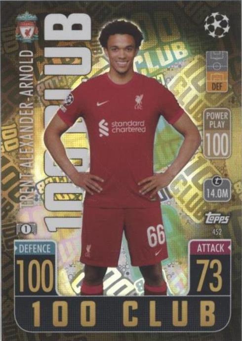 2021-22 Topps Match Attax UCL - 100 Club Trent Alexander-Arnold #452 for sale online | eBay