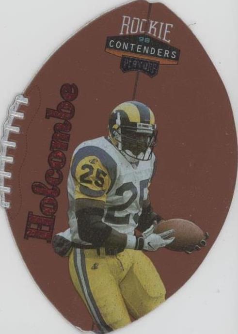 1998 Playoff Contenders - Leather Footballs Robert Holcombe #89 Red (RC ...
