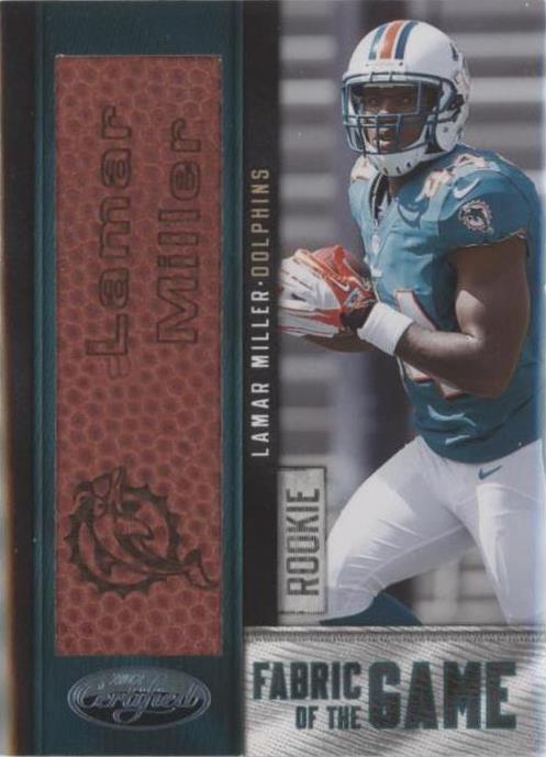 2012 Panini Certified - Rookie Fabric of the Game Footballs #22 Lamar ...