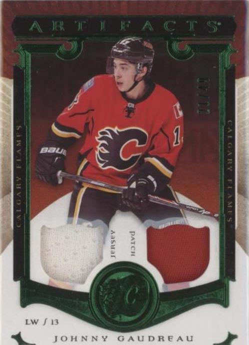 2015-16 Upper Deck Artifacts - Stars Johnny Gaudreau #105 Emerald ...