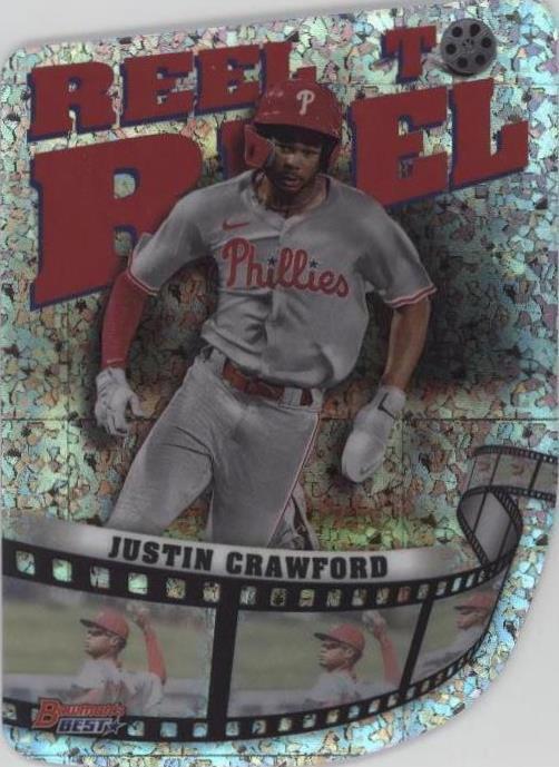 2023 Bowman's Best - Reel to Reel Die-Cuts Justin Crawford #RR-23 Mini ...
