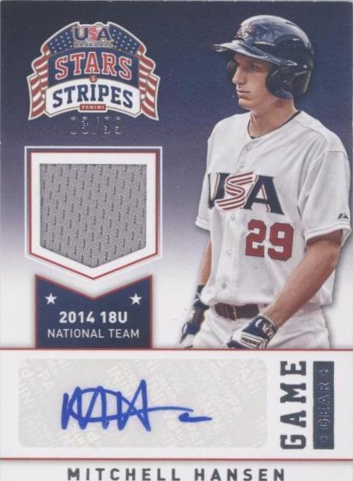 2015 Panini Stars and Stripes - Game Gear Mitchell Hansen #76 ...