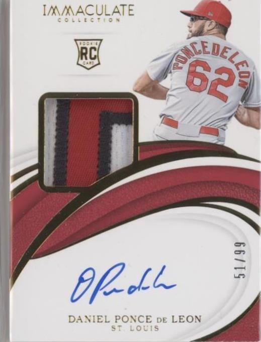 2019 Panini Immaculate Collection - Rookie Patch Auto #3 Daniel Ponce ...