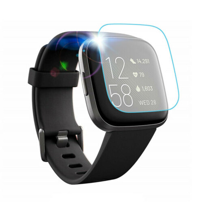 3Pack For Fitbit Versa 2 Premium Tempered Glass Screen Protector Saver ... 3Pack For Fitbit Versa 2 Premium Tempered Glass Screen Protector Saver ...