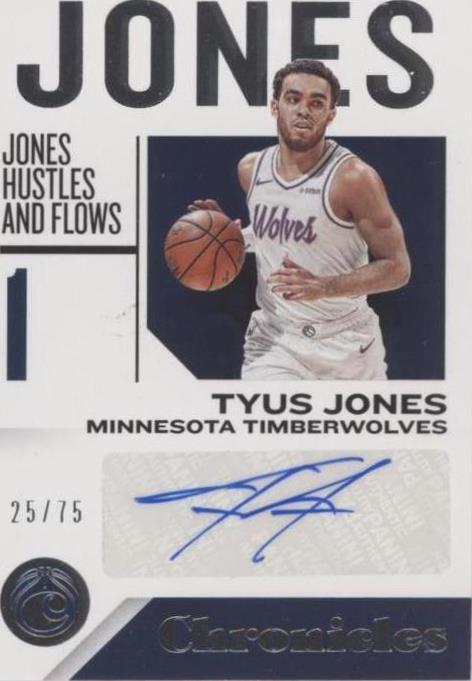 2018-19 Panini Chronicles - Chronicles Signatures #CS-TJ Tyus Jones /75 ...