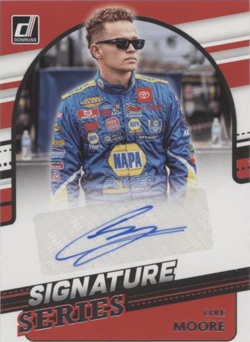 2022 Panini Donruss NASCAR - Signature Series #SS-CM Cole Moore (AU, RC ...