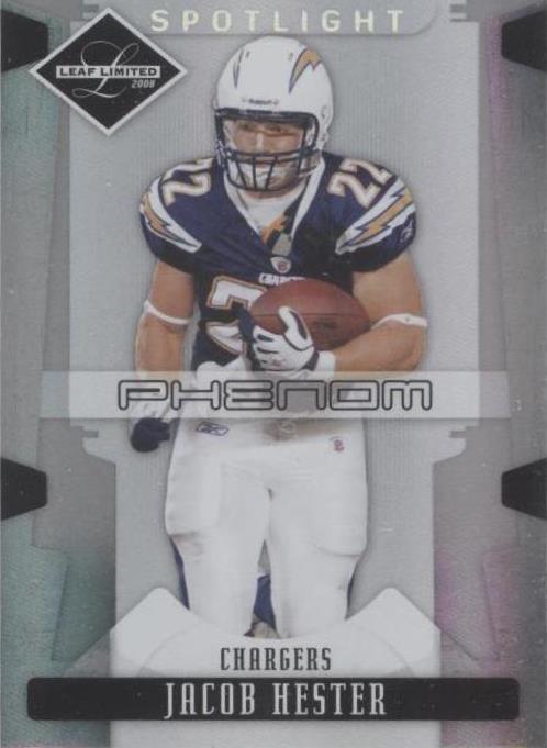 2008 Leaf Limited - Phenoms Spotlight Silver #238 Jacob Hester /99 (RC ...