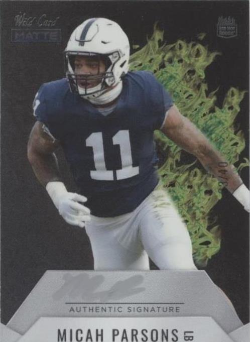 2021 Wild Card MATTE - Red Hot Rookies Autographs Black - Green Flames ...