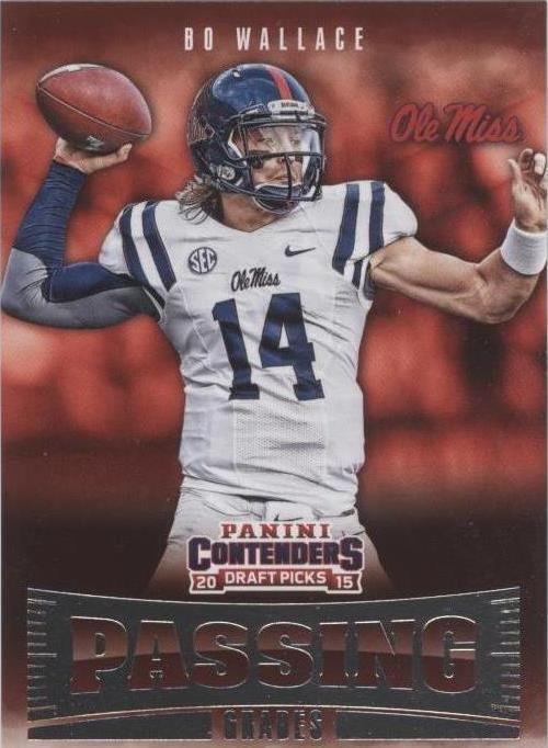 2015 Panini Contenders Draft Picks - Passing Grades Bo Wallace #8 (RC ...