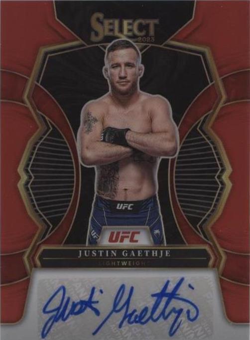 2023 Panini Select UFC - Signatures Justin Gaethje #SG-JGJ Red Prizm ...
