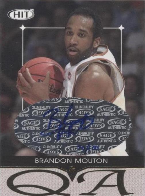2004 SAGE Hit - Q & A Autographs #QA27 Brandon Mouton /100 (AU, RC) for ...