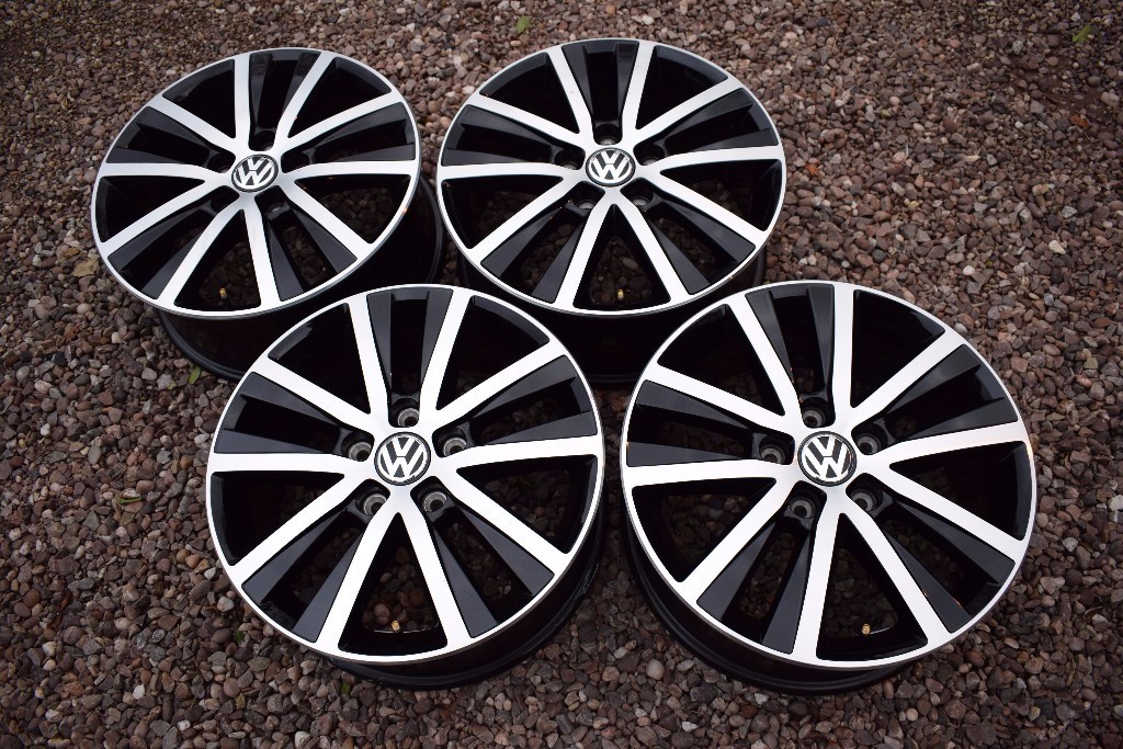 Genuine 17" VW Transporter T5 T6 Caravelle Alloy Wheels Cascavel Black ...