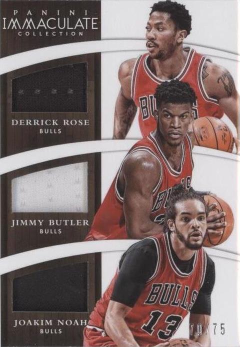 2014-15 Panini Immaculate Collection - Trio Relics #T-CHI Jimmy Butler ...