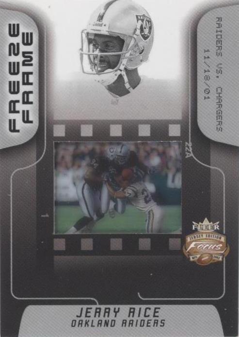2002 Fleer Focus Jersey Edition - Freeze Frame Jerry Rice #12FR for ...