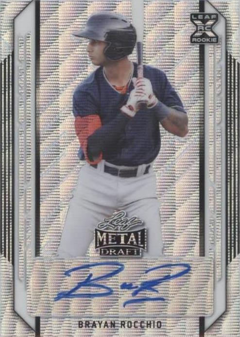 2021 Leaf Metal Draft - Brayan Rocchio #BA-BR1 Silver Wave (AU, RC) for ...