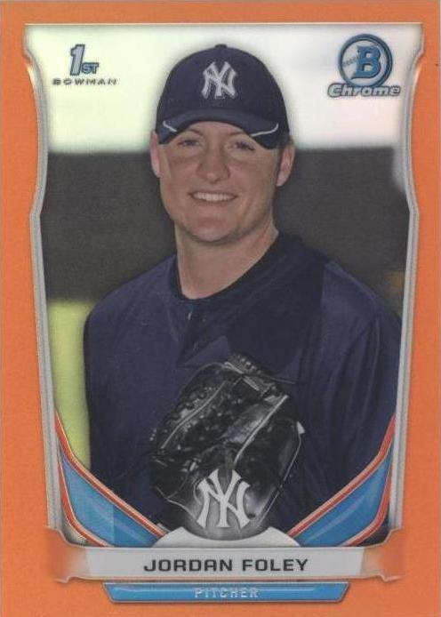 2014 Bowman Draft - Chrome Jordan Foley #CDP128 Orange Refractor /25 ...