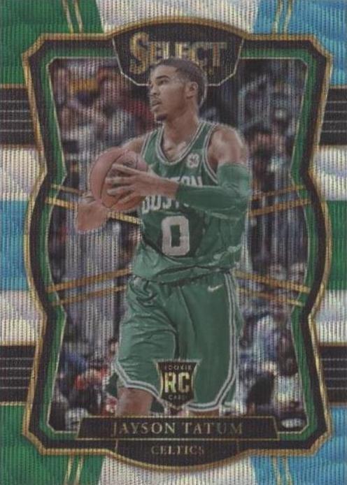 2017-18 Panini Select - Premier Level Jayson Tatum #166 Tri-Color Prizm ...