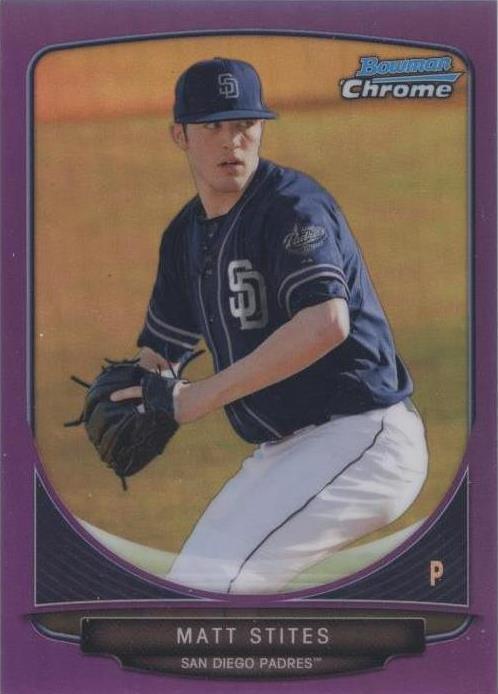 2013 Bowman - Prospects Chrome Matt Stites #BCP41 Purple Refractor /199 ...