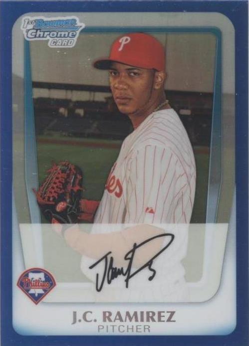 2011 Bowman Chrome - Prospects J.C. Ramirez #BCP144 Blue Refractor /150 ...