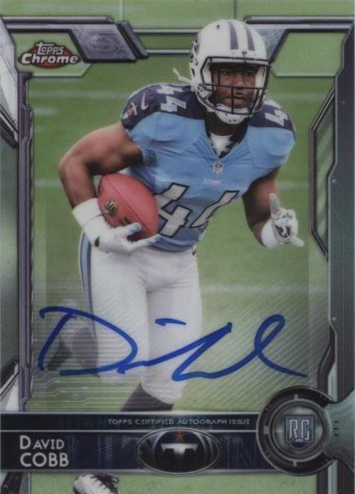 2015 Topps Chrome - Rookies David Cobb #154 Autographs (AU, RC) for ...