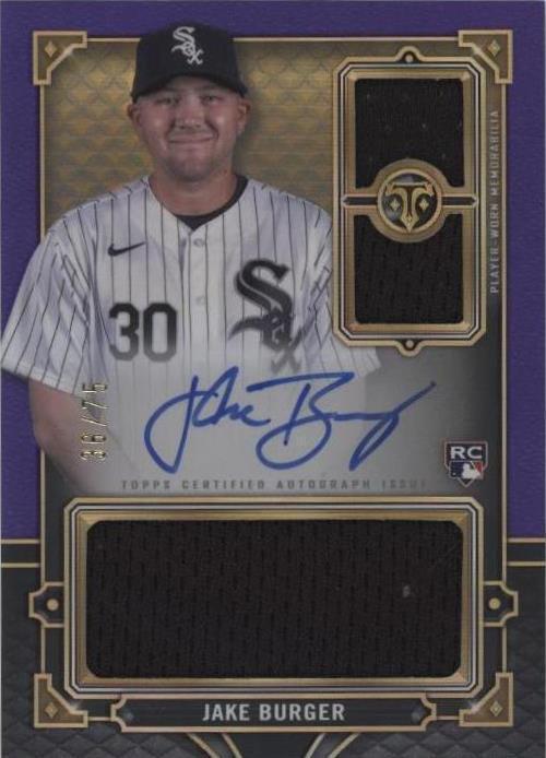 2022 Topps Triple Threads - Rookie and Future Phenom Autographed Relics Jake Burger #RFPAR-JBU ...