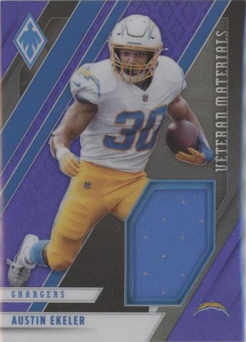 2021 Panini Phoenix - Veteran Materials Purple #VM-AEK Austin Ekeler ...