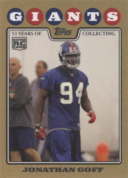 2008 Topps - Jonathan Goff #416 Gold Border /2008 (RC) for sale online ...