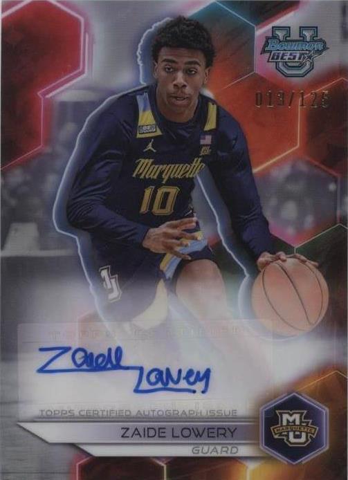 2023-24 Bowman University Best - Best of 2023 Autographs Zaide Lowery # ...