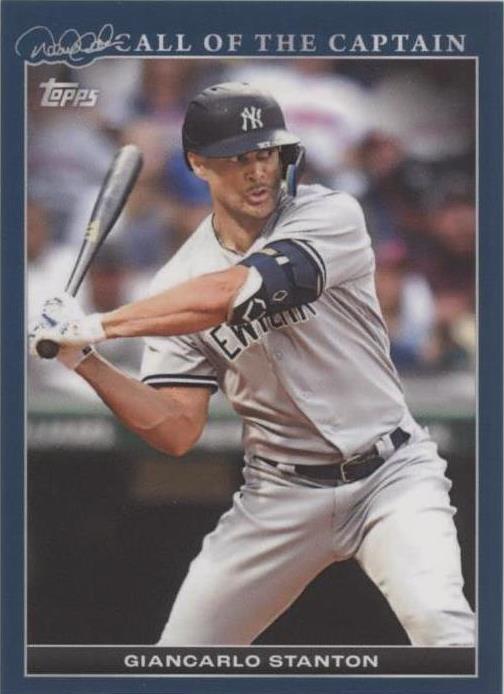 2022 Topps Derek Jeter Call of the Captain - Giancarlo Stanton #34 Navy ...