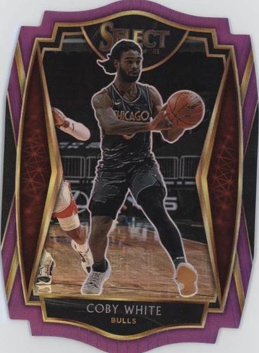 2020-21 Panini Select - Premier Level Coby White #103 Purple Prizm Die ...