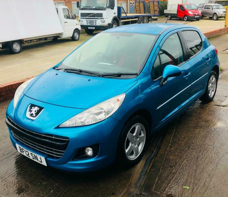 2012 12 PEUGEOT 207 1.4 75 SPORTIUM 5 DOOR HATCHBACK CAR IN BLUE AIR ...