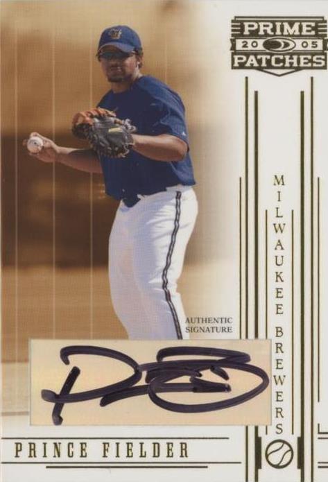 2005 Donruss Prime Patches - Signatures #84 Prince Fielder (AU, RC) for ...