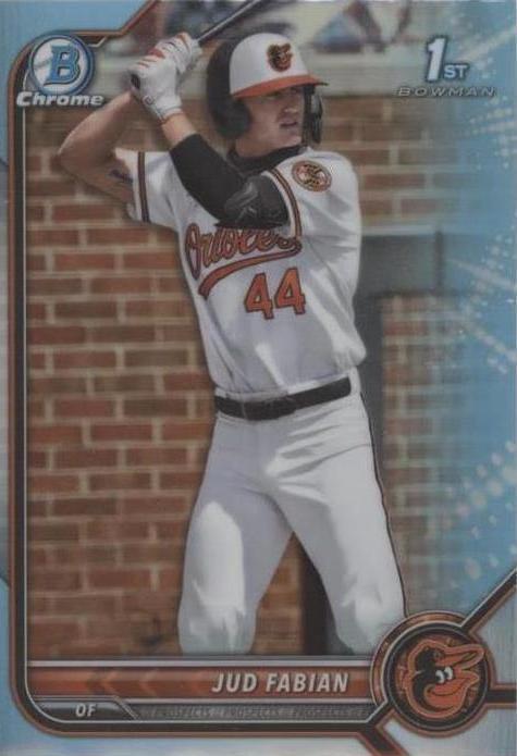 2022 Bowman Draft - Chrome Jud Fabian #BDC-114 Sky Blue Refractor (RC ...