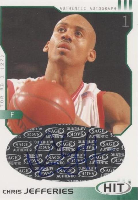 2002-03 SAGE Hit - Chris Jefferies #H27 Emerald Autographs (AU, RC) for ...