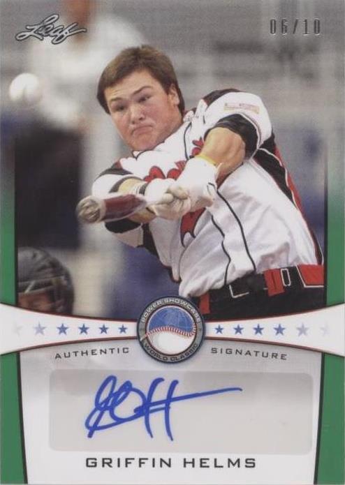 2013 Leaf Power Showcase - Autographs Green #PSA-GH1 Griffin Helms /10 (AU, RC) for sale online ...