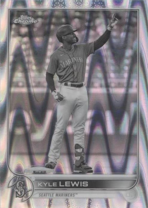 2022 Topps Chrome Sonic - Kyle Lewis #102 Black & White RayWave ...