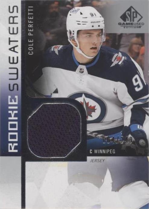 2021-22 Upper Deck SP Game Used - Rookie Sweaters #RS-CP Cole Perfetti /249 (MEM, RC) for sale ...