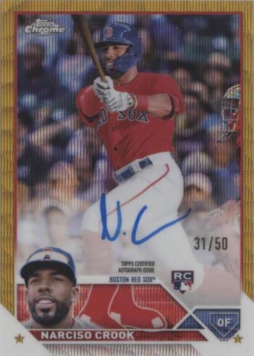 2023 Topps Chrome - Rookie Autographs Narciso Crook #RA-NC Gold Wave ...