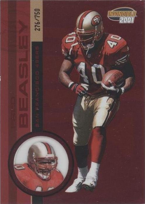 2001 Pacific Invincible - Fred Beasley #215 Red /750 for sale online | eBay