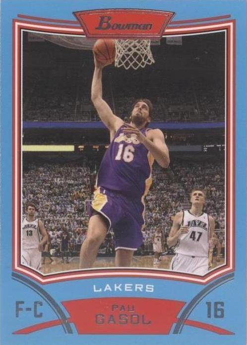 2008-09 Bowman Draft Picks & Stars - Pau Gasol #16 Blue /499 for sale ...