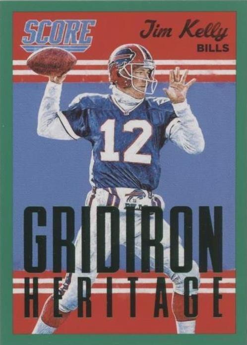 2015 Score - Gridiron Heritage Jim Kelly #18 Green for sale online | eBay