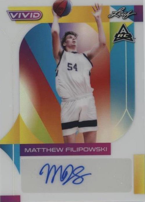 2022-23 Leaf Vivid - Matthew Filipowski #BA-MF1 White /25 (AU, RC) for ...
