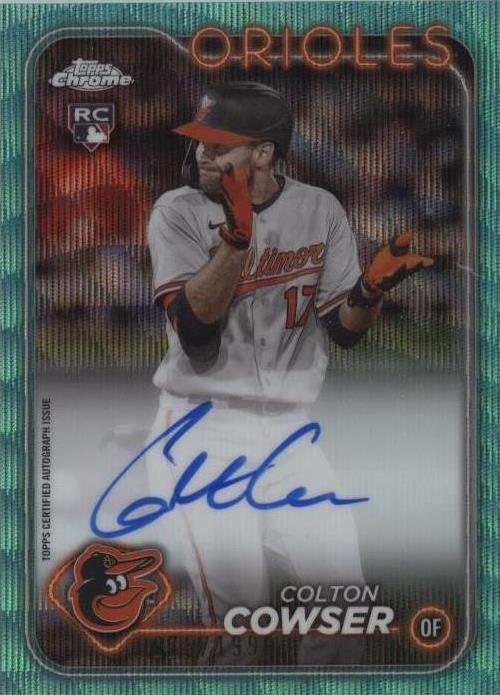 2024 Topps Chrome - Rookie Autographs Colton Cowser #RA-CC Aqua Wave ...
