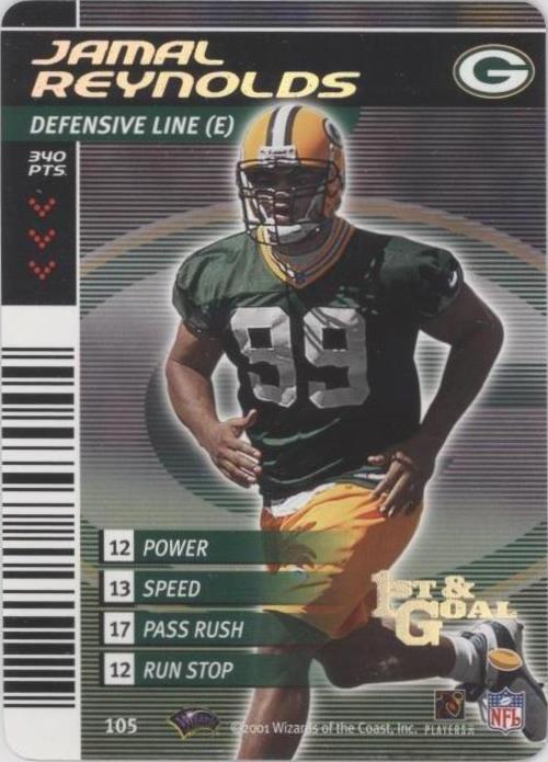 2001-02 NFL Showdown 1st & Goal - #105 Jamal Reynolds (RC) for sale ...